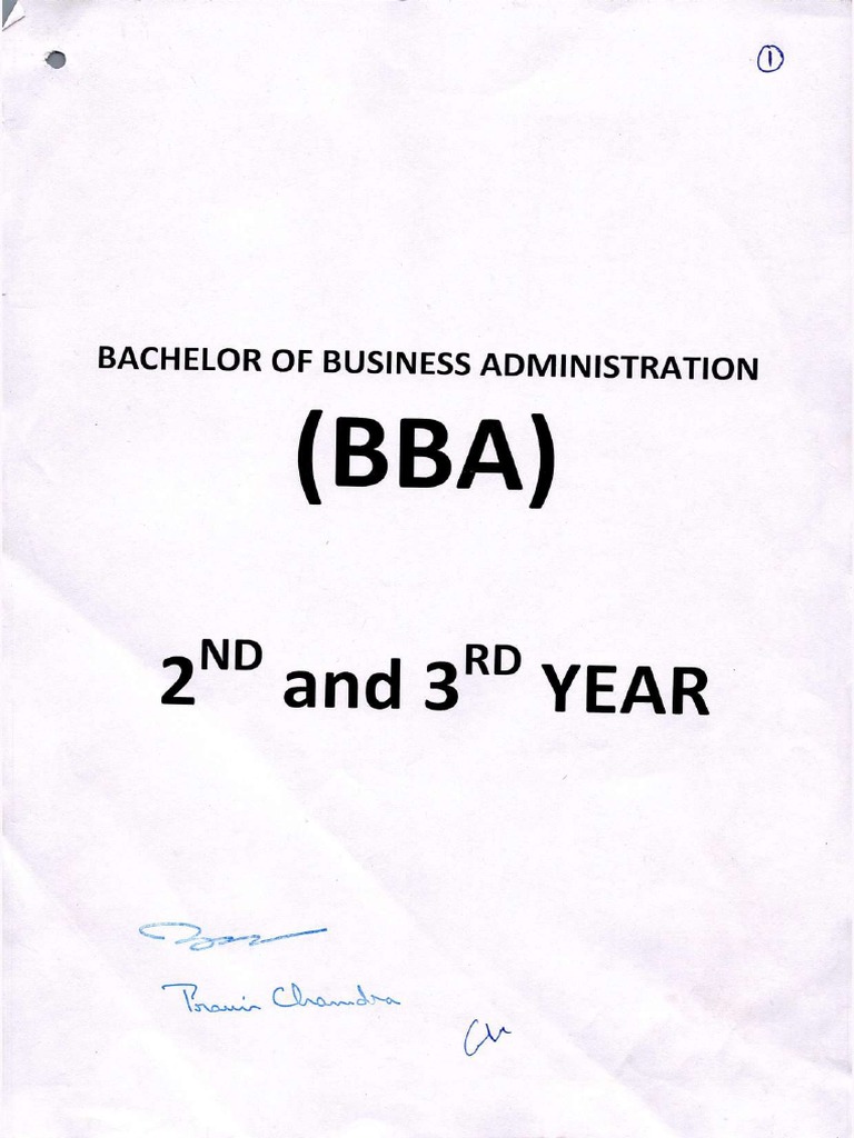 BBA 2023 GGSIPU 2nd and 3rd Year Syllabus | PDF
