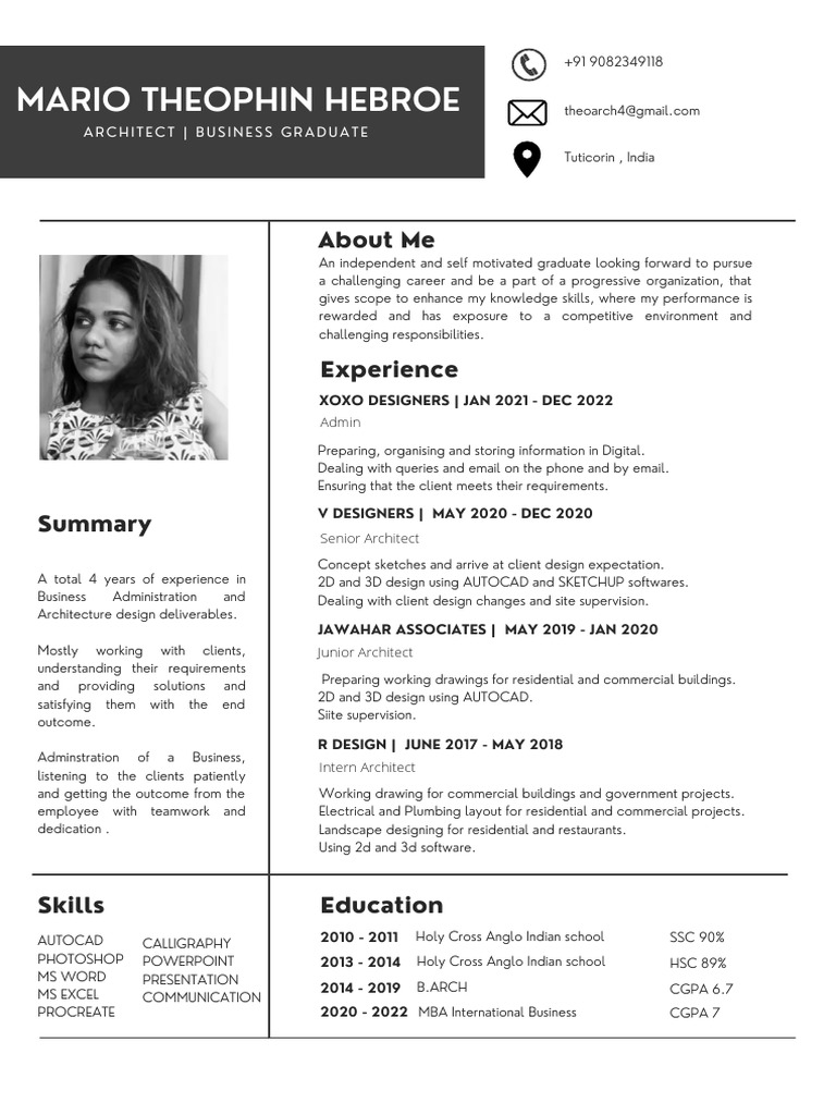 Mario Resume | Download Free PDF | Architect