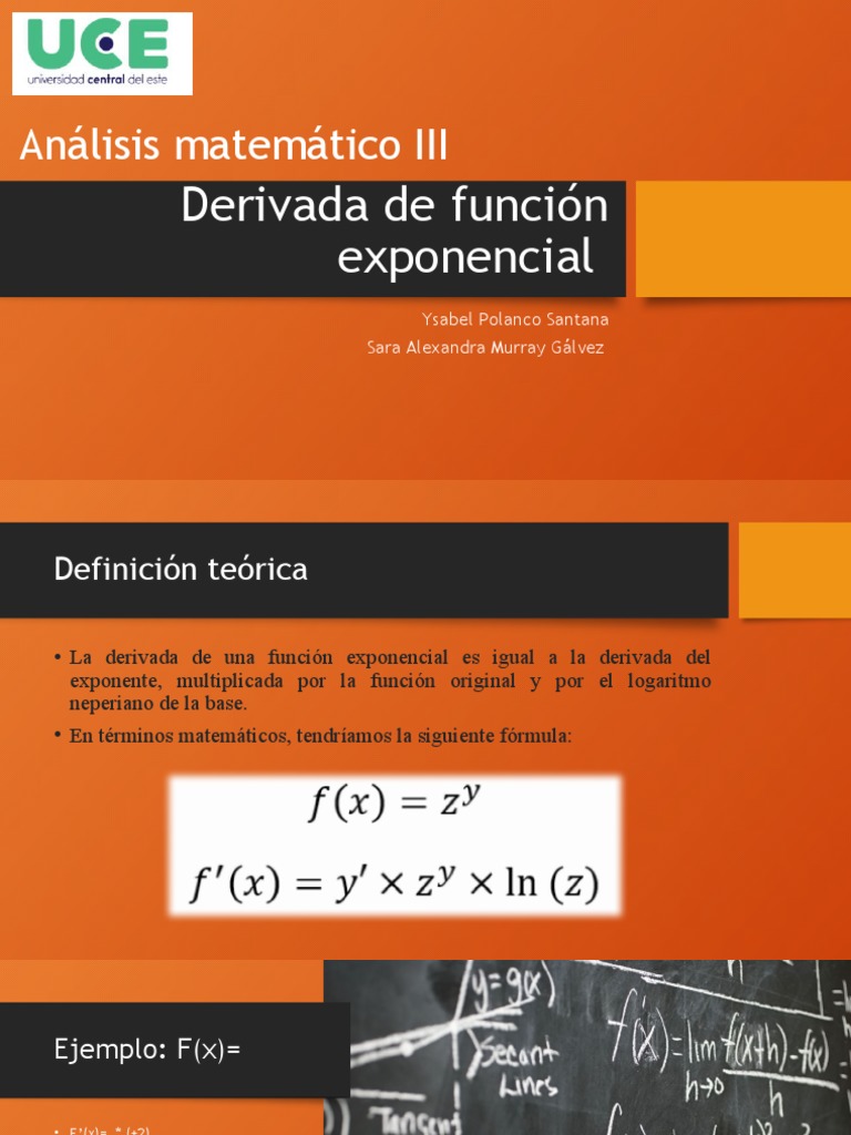 Derivada de Función Exponencial Expo | PDF | Métodos y materiales de ...