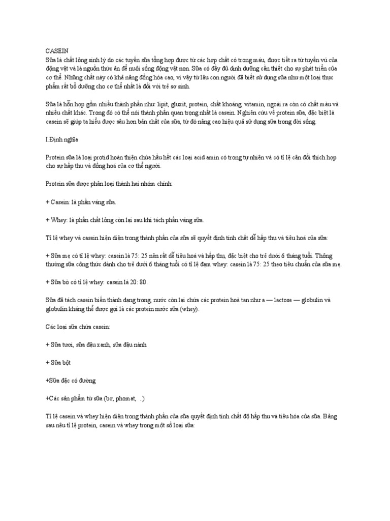 CASEIN | PDF
