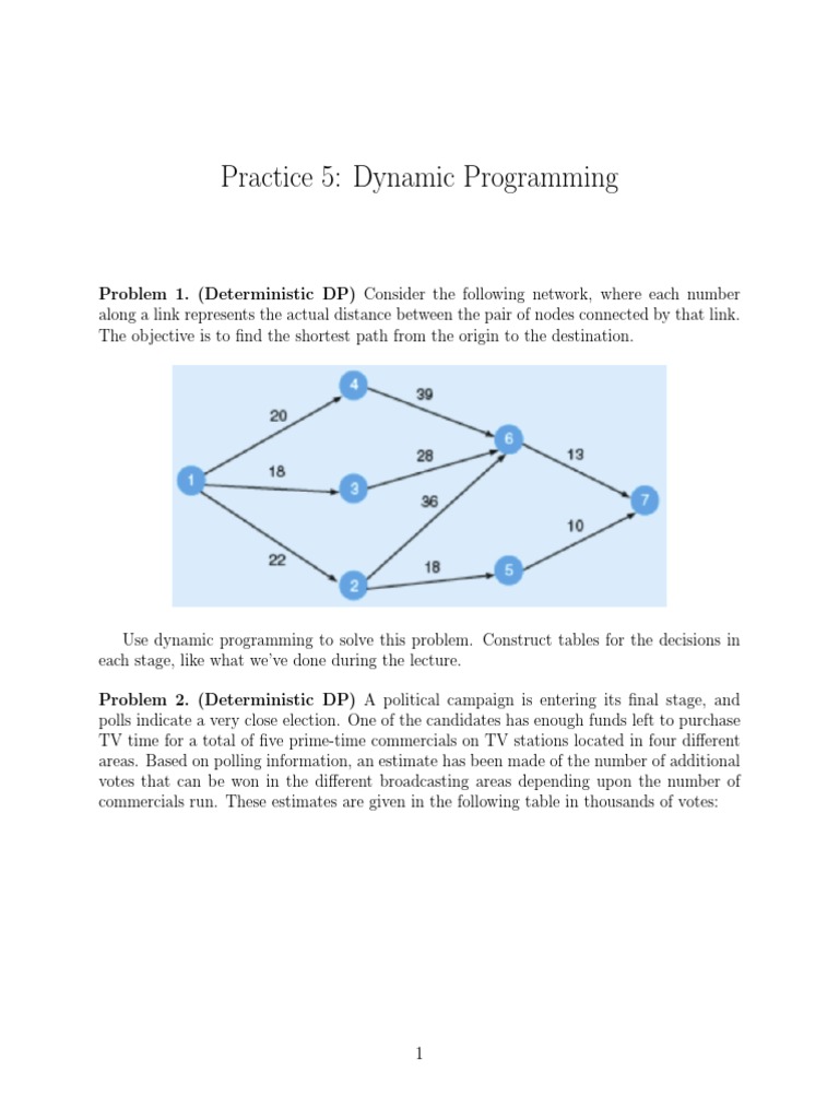 DP Practice | PDF | Dynamic Programming | Systems Theory