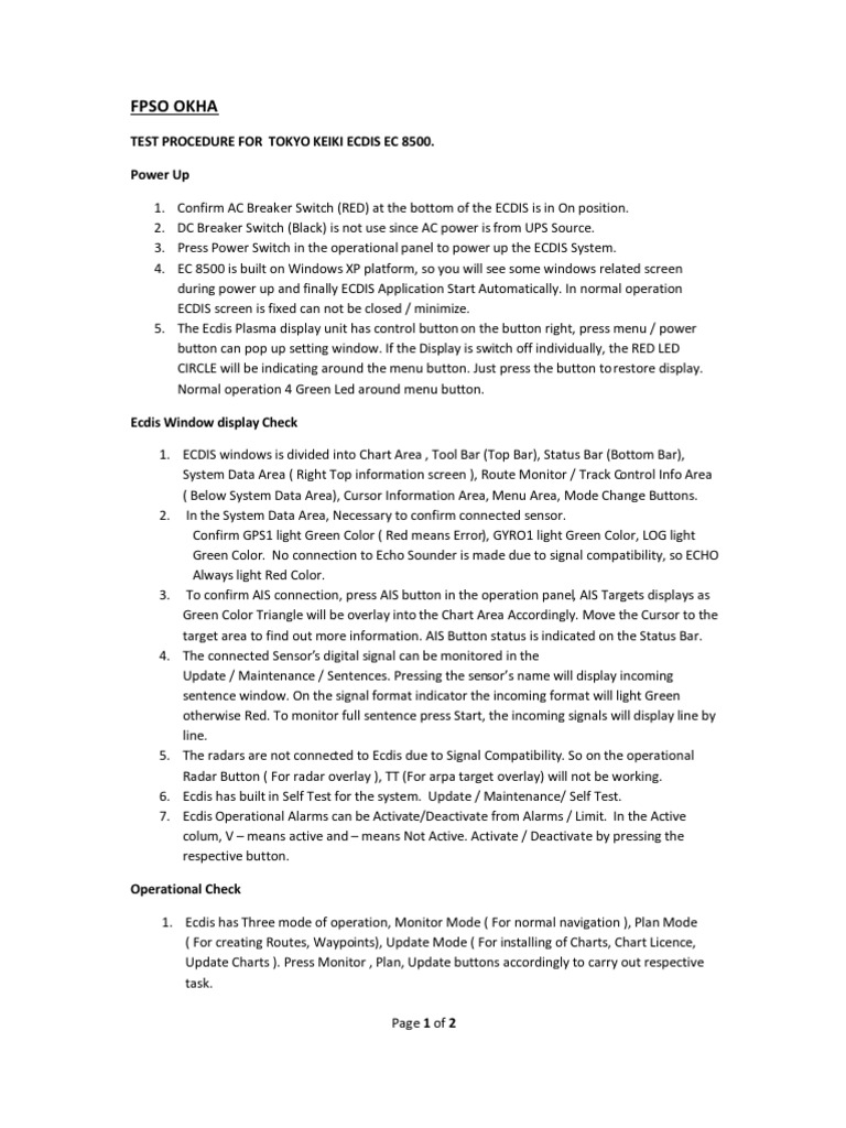 Ec8500 Test Procedure PDF