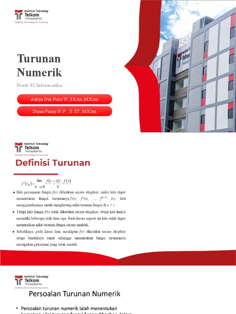 Materi 7 Turunan Numerik | PDF