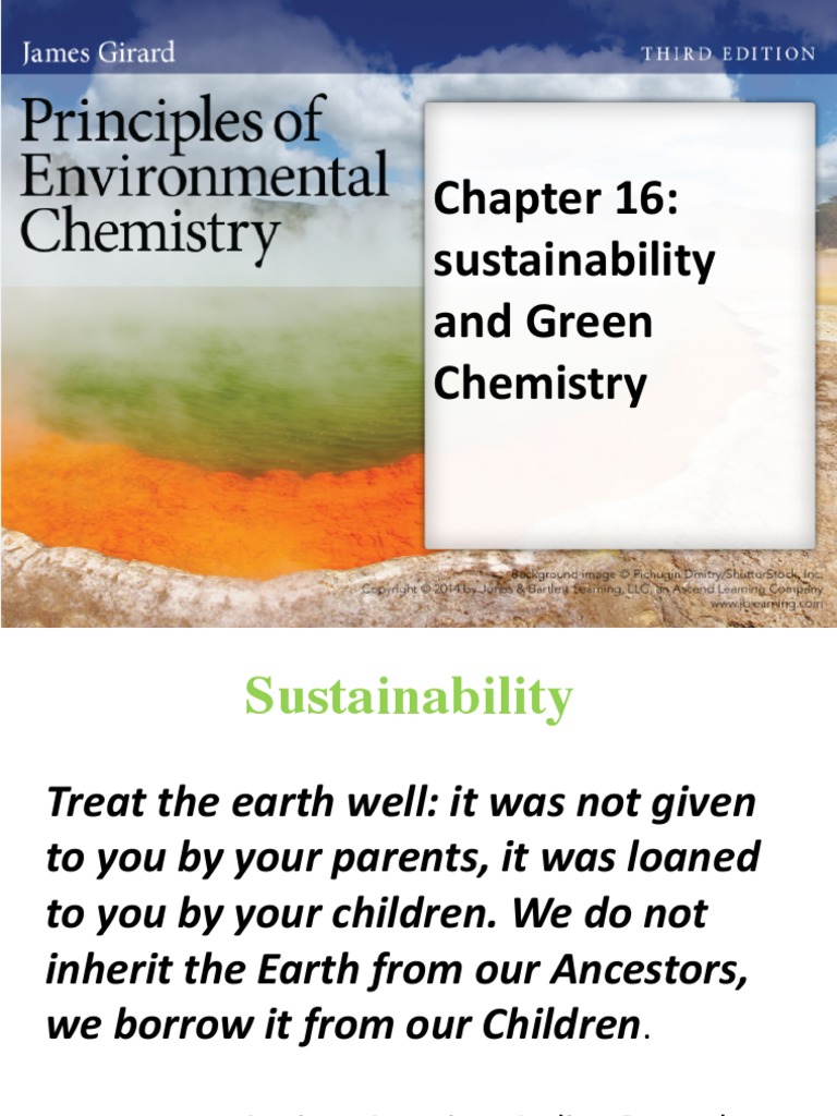 Green Chemistry and Sustainability Principles | PDF | Chemistry | Green ...