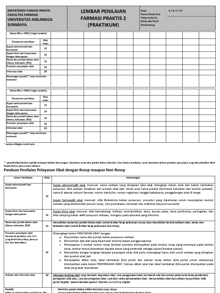 FP 2 - Lembar Penilaian 2023 - REV | PDF