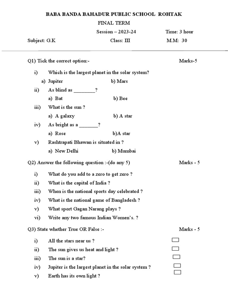 Anjali Mam Paper GK | PDF | Astronomy | Physical Sciences