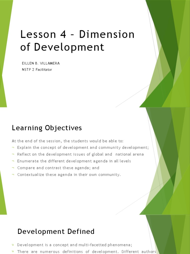 Lesson 4 Dimension of Development | PDF | Environmental Degradation ...