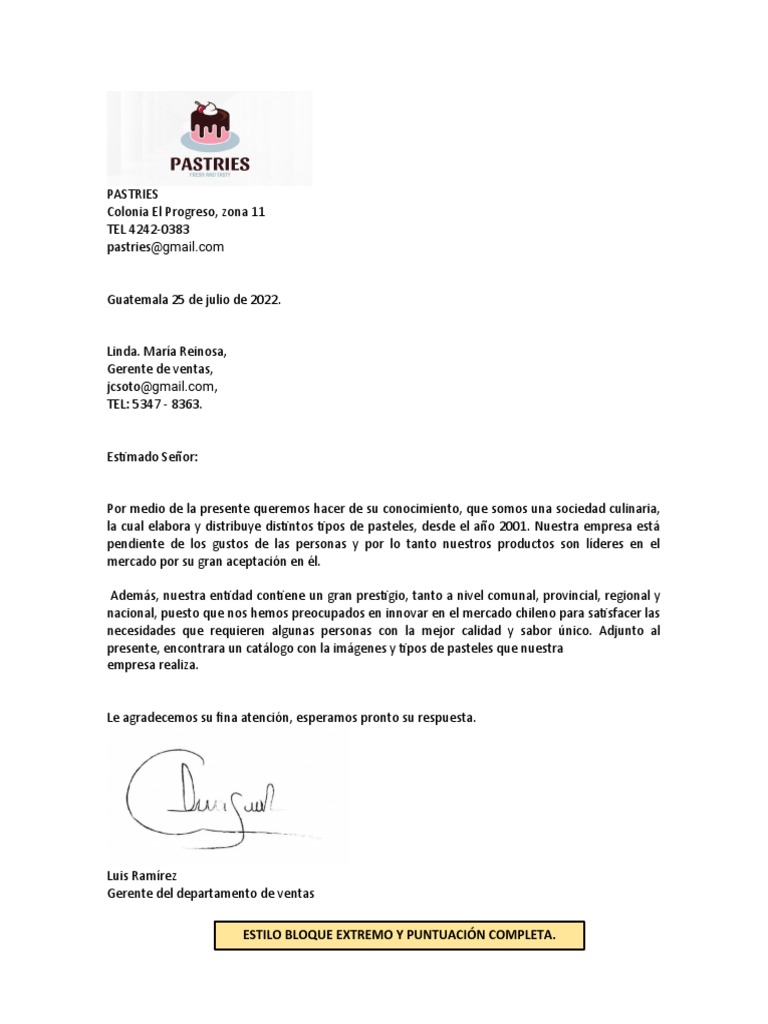 Ejemplo Carta de Propaganda | PDF