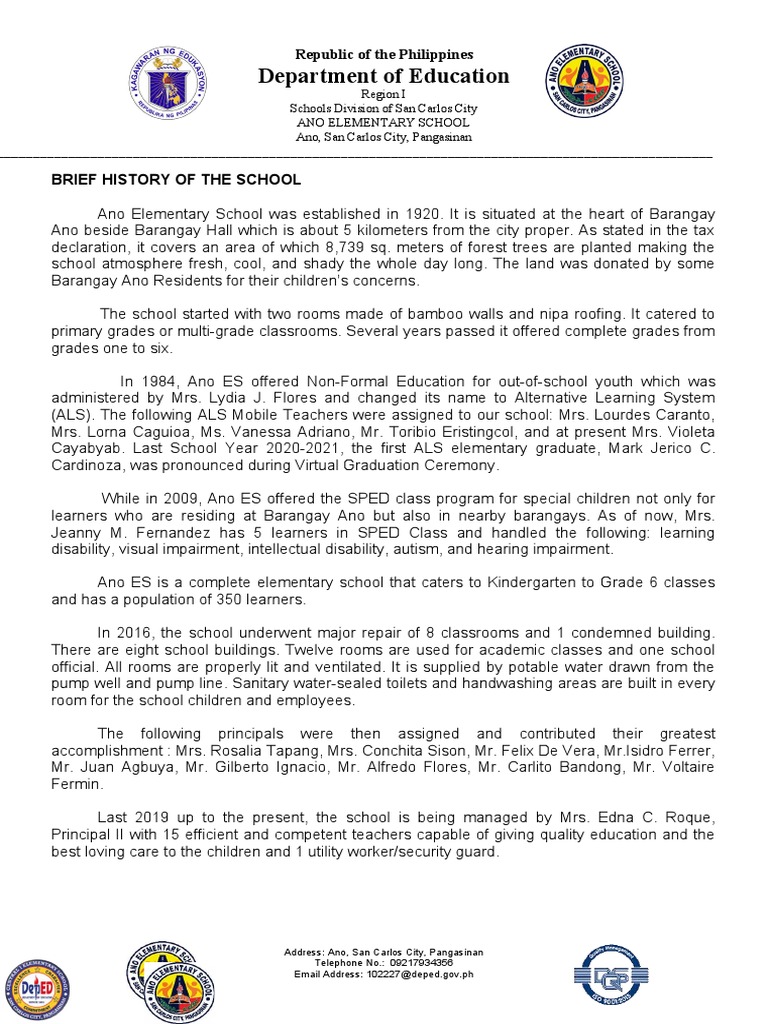 Brief History of Ano Es | PDF