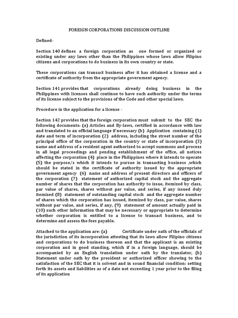 Lesson 7 FOREIGN CORP | Download Free PDF | Securities (Finance) | Patent