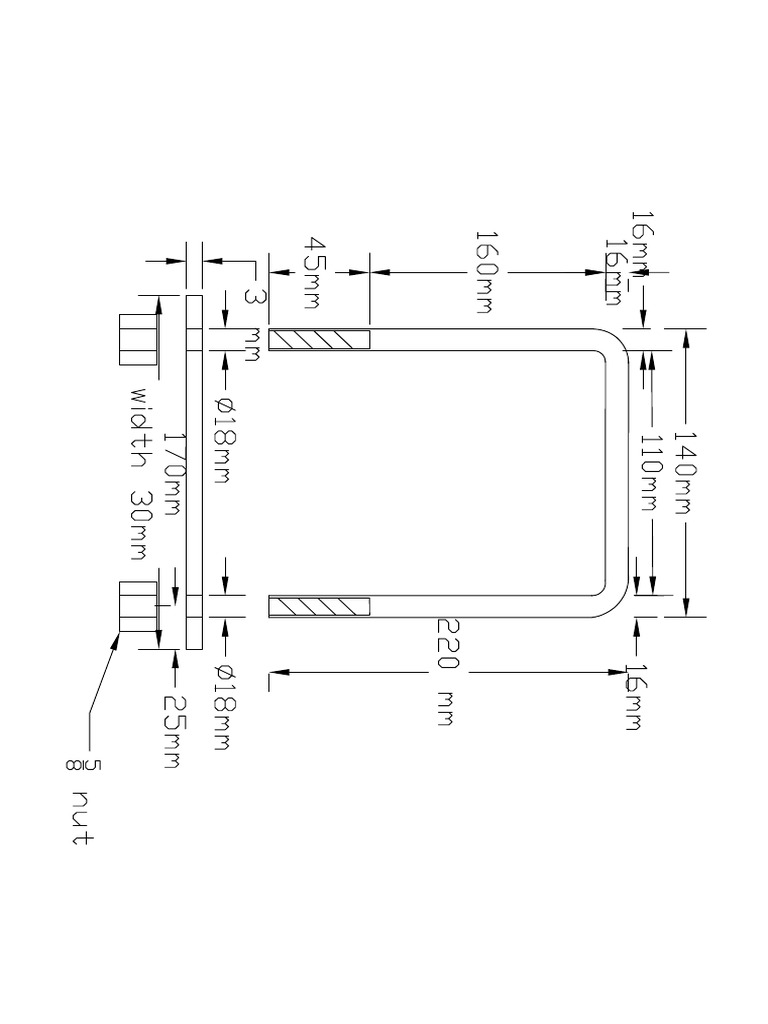 Drawing of Lifting Hook For Sleeper of MDPE VC | PDF