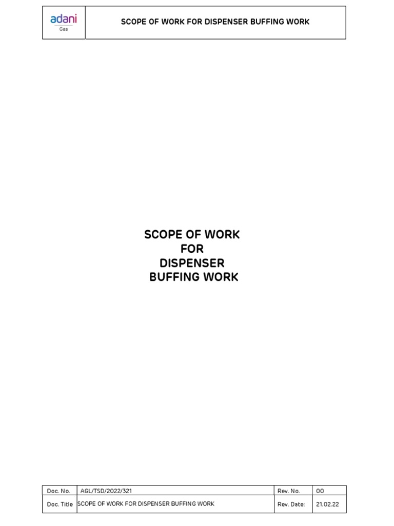 SOW - Buffing Work | PDF | Manufactured Goods