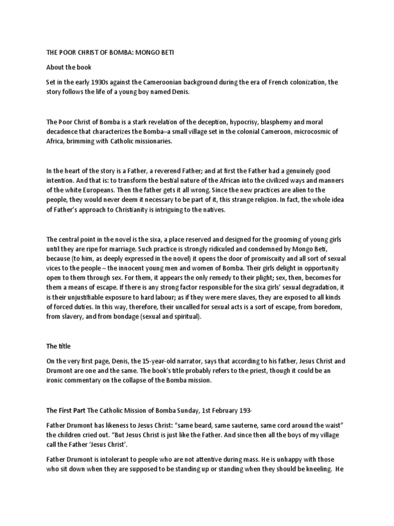 Poor Christ of Bomba Notes | PDF | Jesus