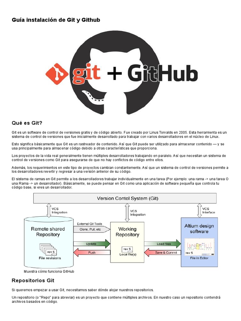 Guía Instalación de Git y Github | PDF | Control de versiones | Software del sistema