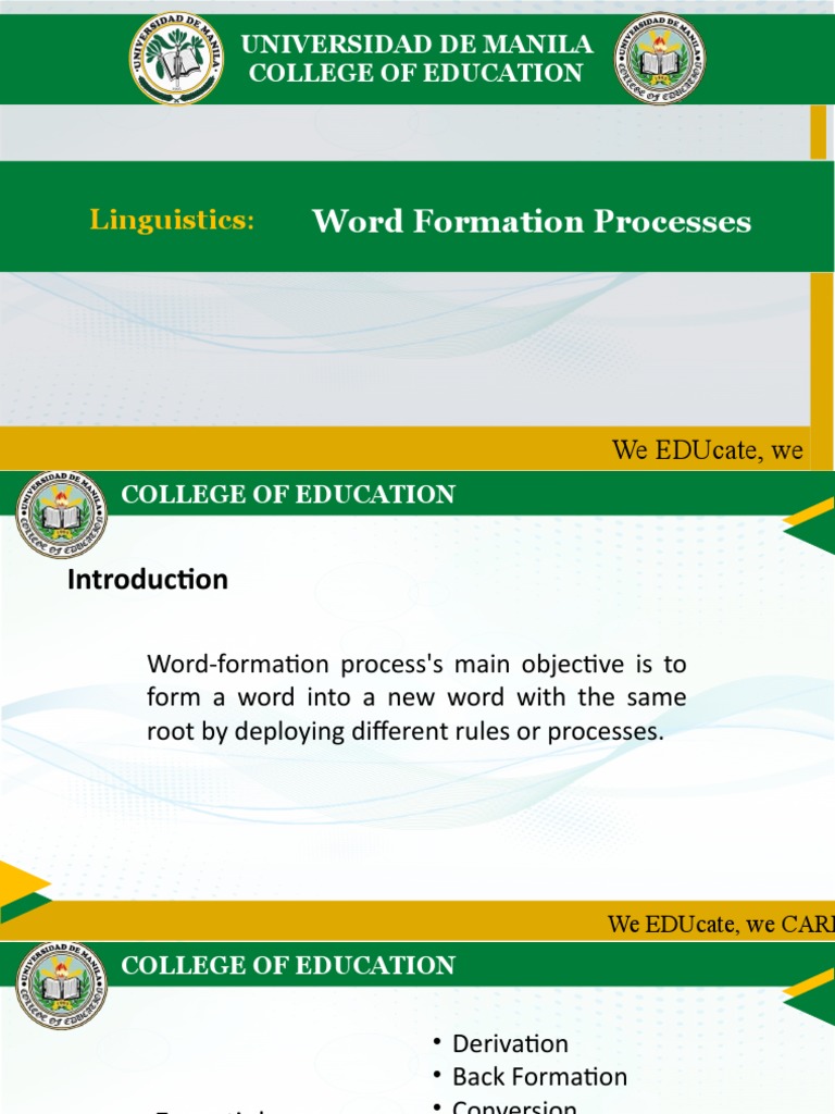 Word Formation Processes | PDF | Word | Acronym