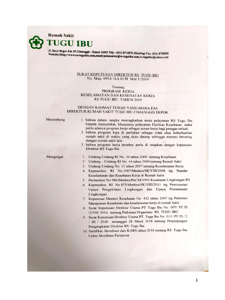 Program Kerja k3 | PDF