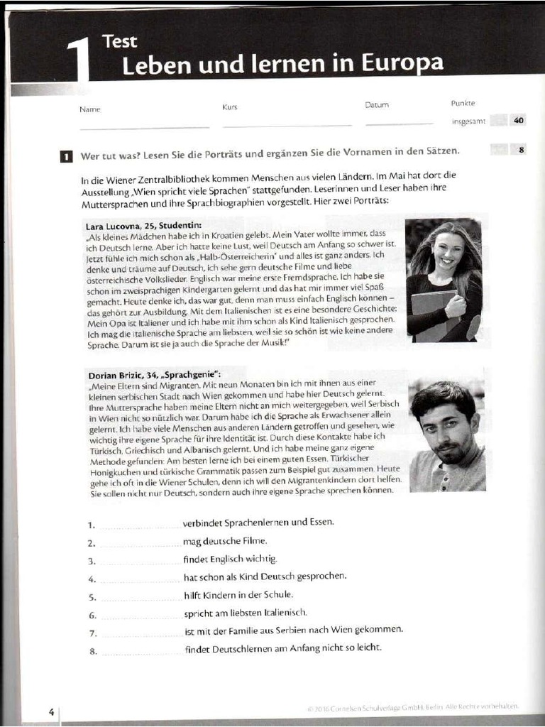 A2 Studio1-6 Testheft | PDF