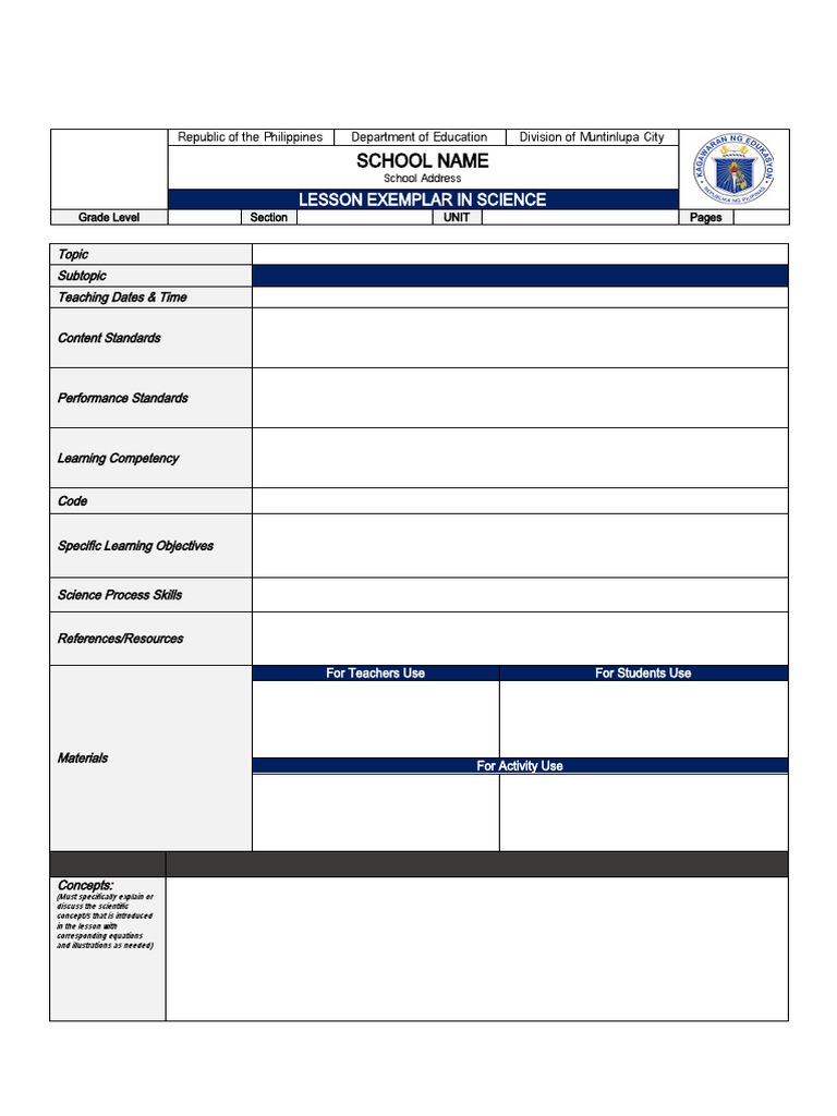 Blank 7E Lesson Plan Template | PDF | Teachers | Learning