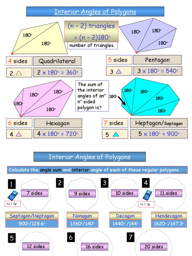 Angles 7 (Polygons Interior) | PDF | Euclidean Plane Geometry | Classical Geometry