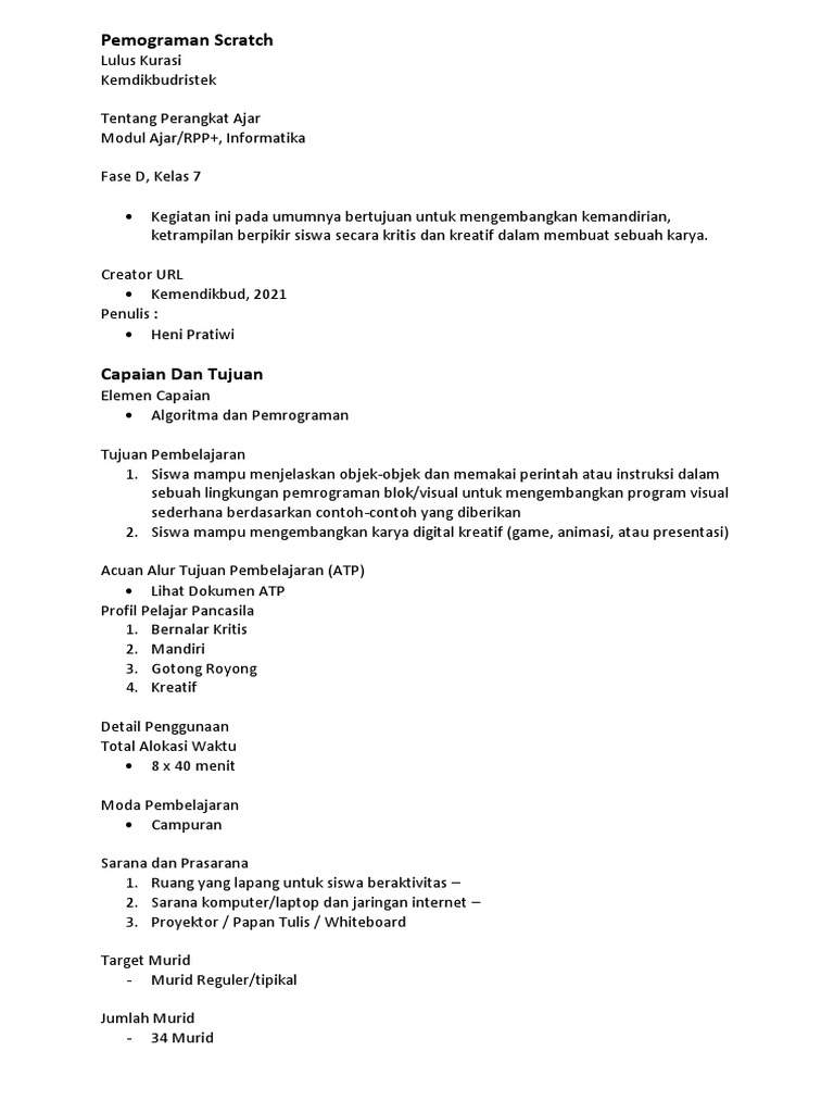 1. Ayo Mengenal Scratch | PDF