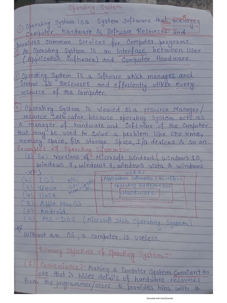 Operating System Notes | PDF Operating System Notes | PDF