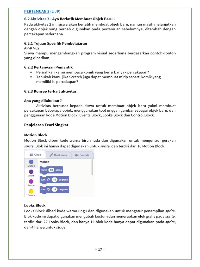 Membuat Objek Baru di Scratch | PDF | Komputer
