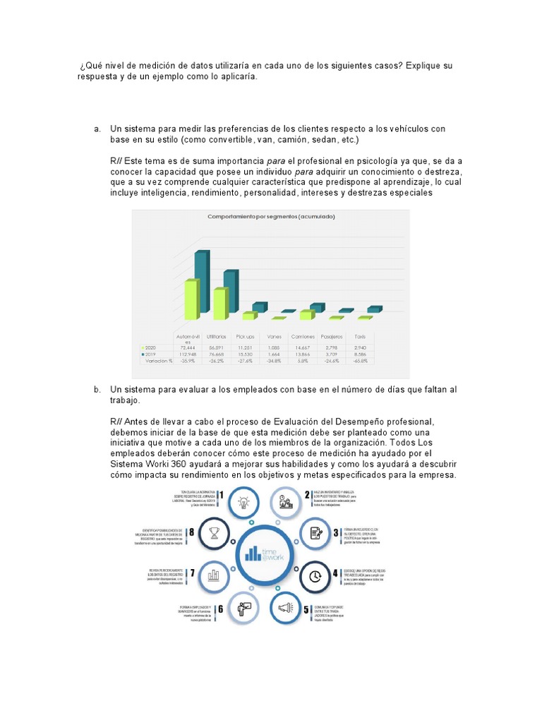 Niveles de medición de datos y escalas aplicables en diversos casos | PDF