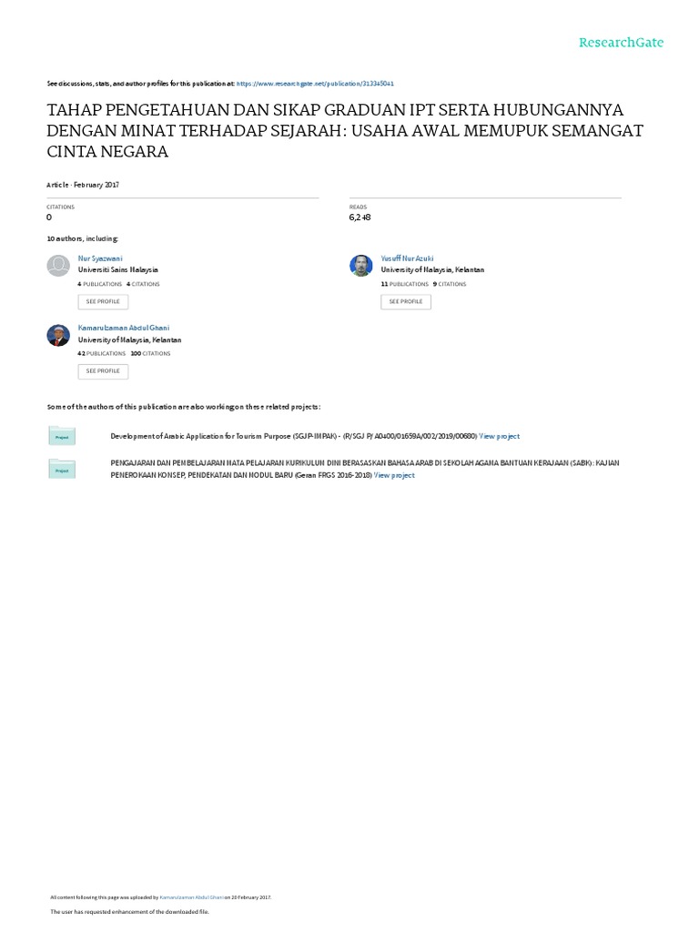 2016 Jurnal Pemikir UMS | PDF