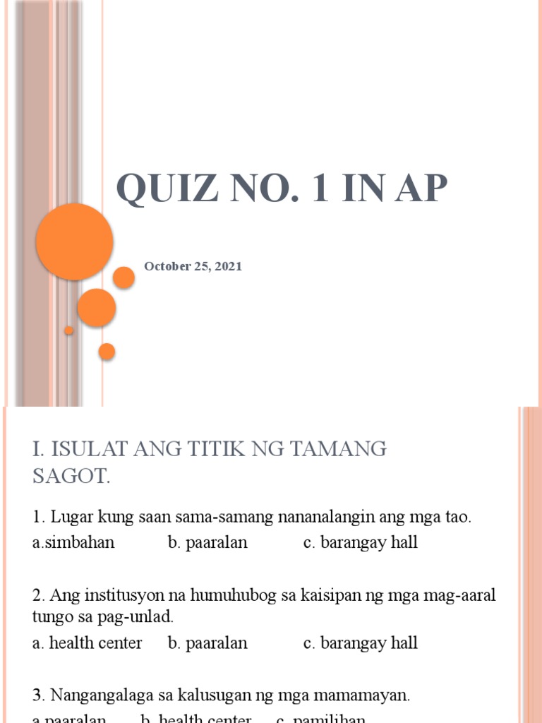 Quiz in Ap | PDF