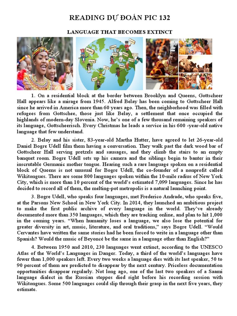 in Language That Becomes Extinct | PDF | English Language | Biodiversity