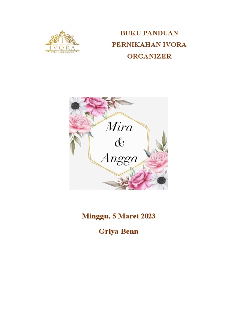 Buku Panduan Pernikahan Mira & Angga 5 Maret 2023 Griya Benn | PDF
