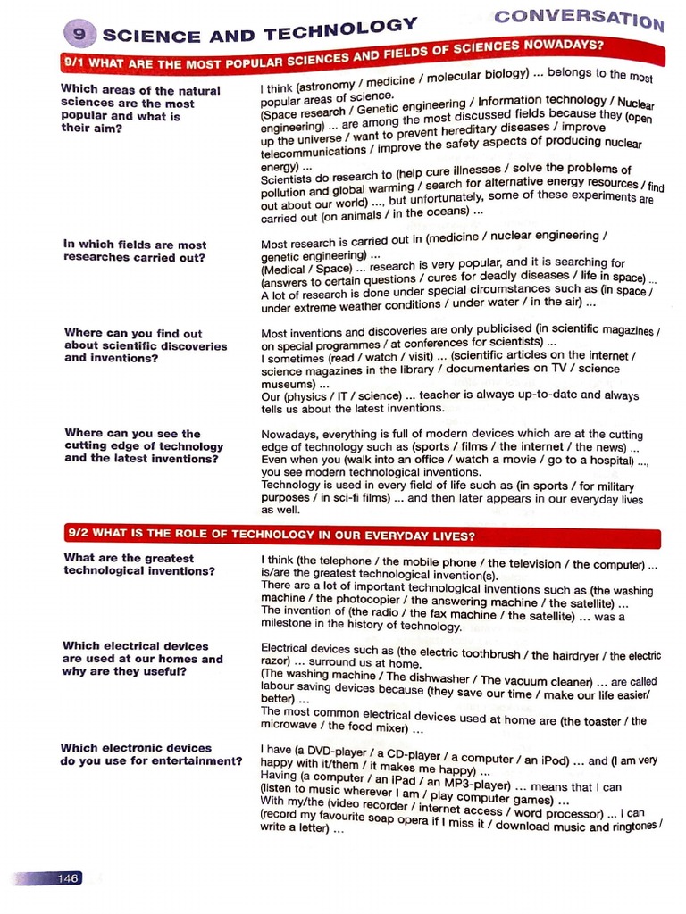 Speaking-9-Science and Technology | PDF | Internet | Telephone