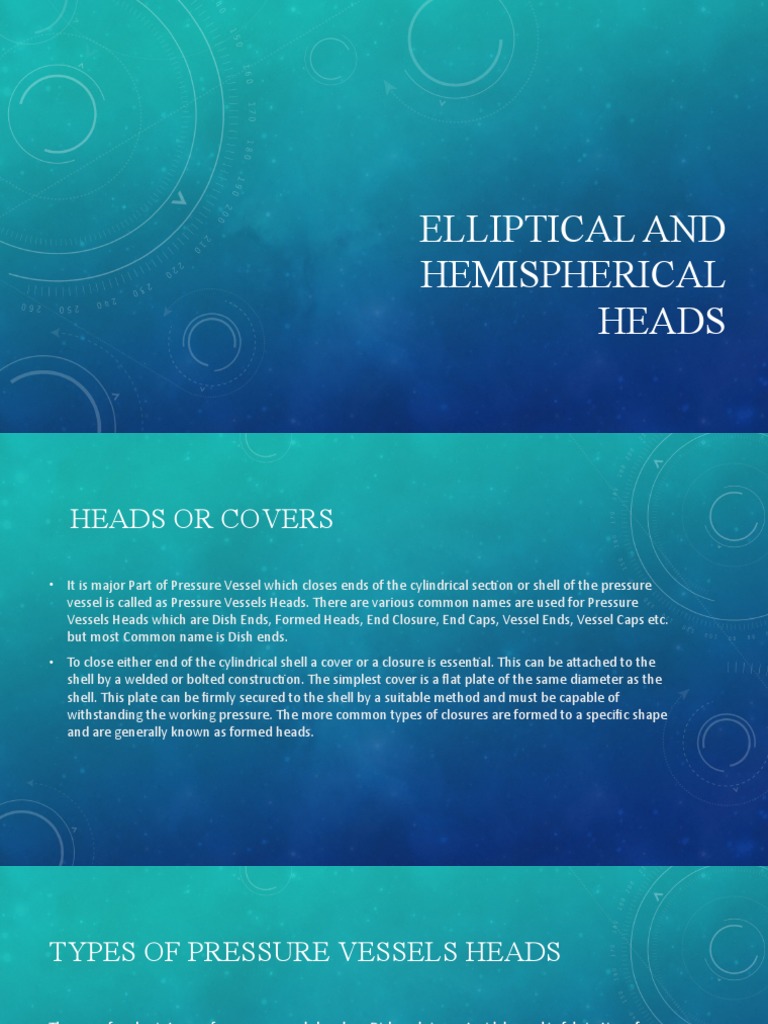 Elliptical and Hemispherical Heads | PDF | Sphere | Ellipse