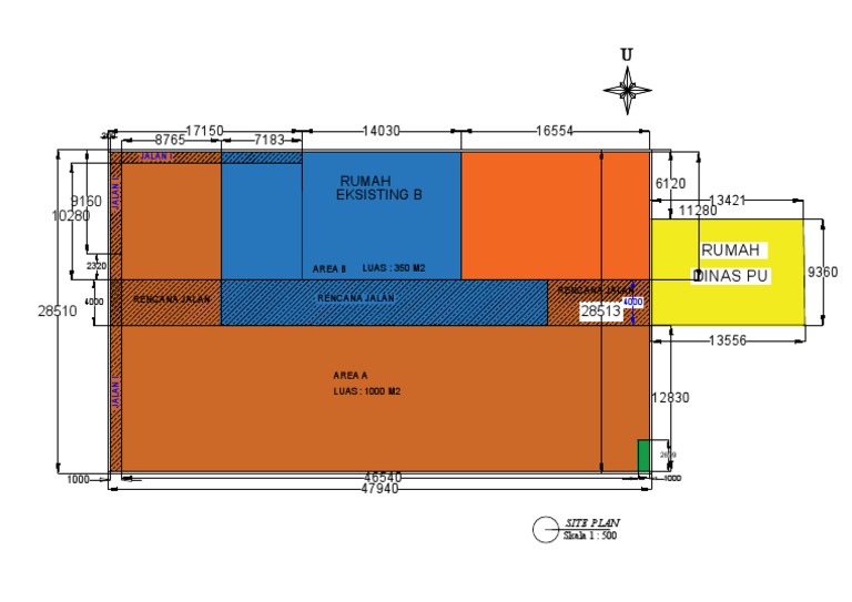 Site Plan Lahan Eksisting Rumah | PDF