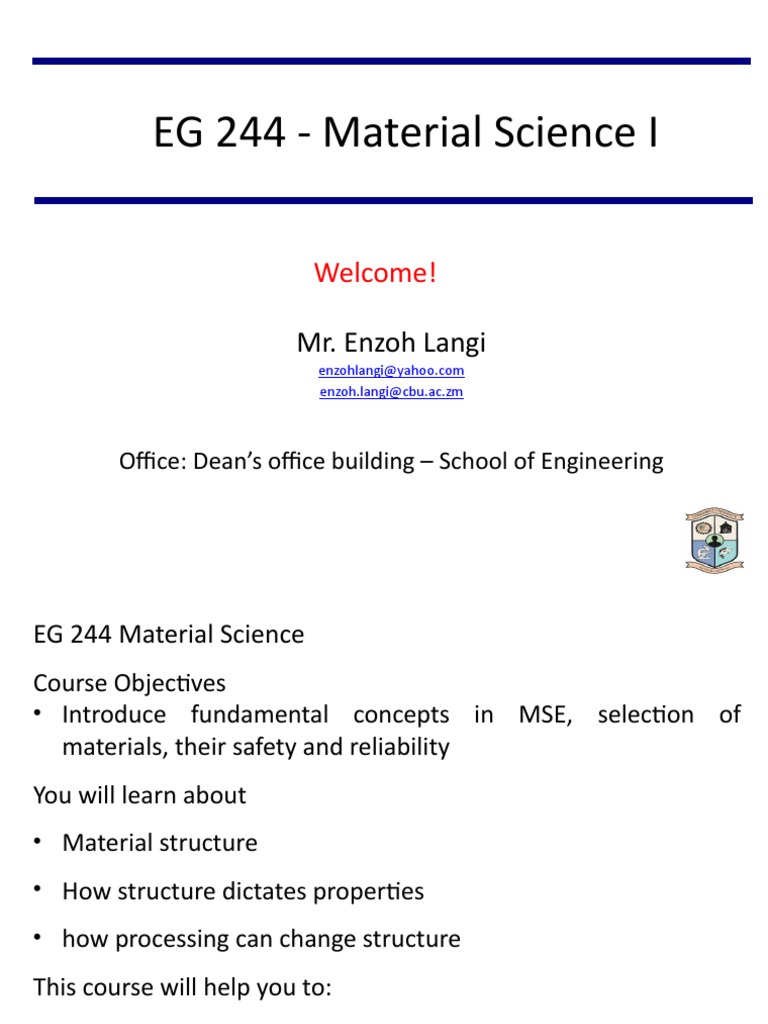 Introduction To Material Science Rev1 | PDF | Materials Science ...