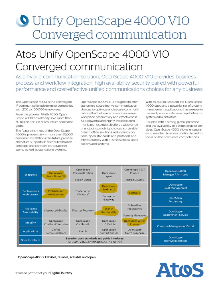 OpenScape 4000 V10OpenScape 4000 V10 Data Sheet Issue 4 | PDF | Session ...