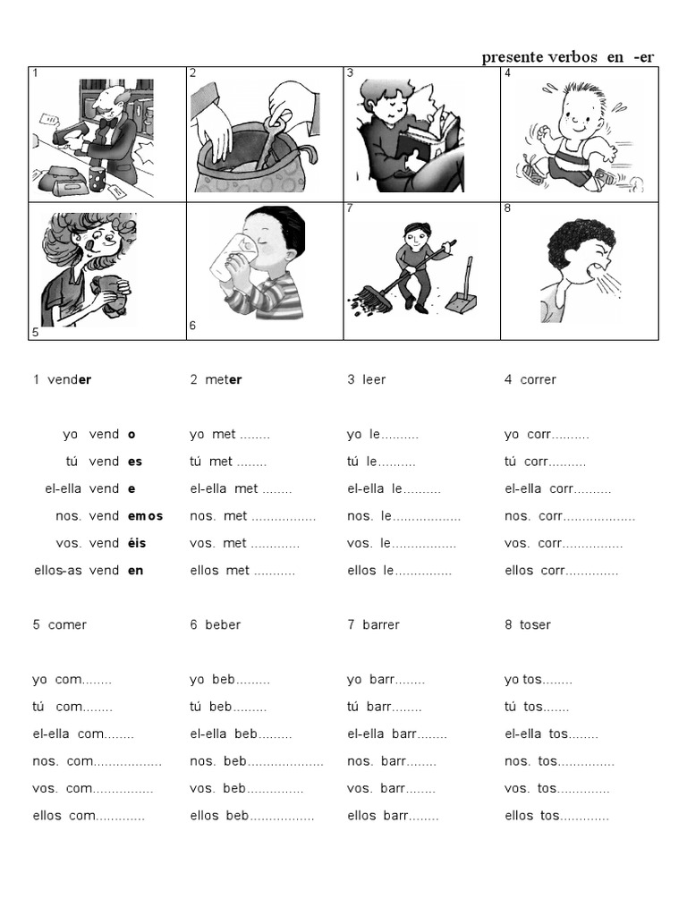 Verbos Er | PDF | Comida y bebida | Alimentos
