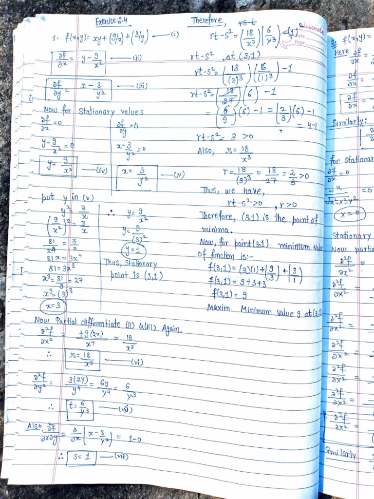 R.K Jain Engineering Mathematics Solution Exercise 2.4 | PDF