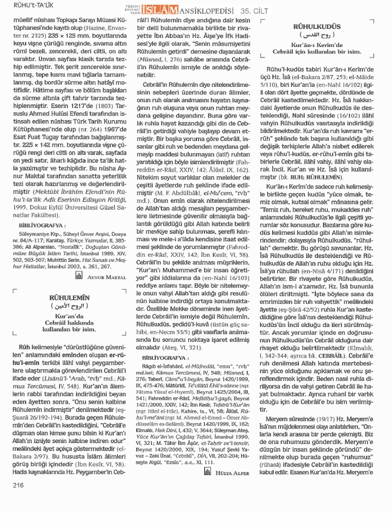 RÛHULKUDÜS - TDV İslâm Ansiklopedisi-2 | PDF