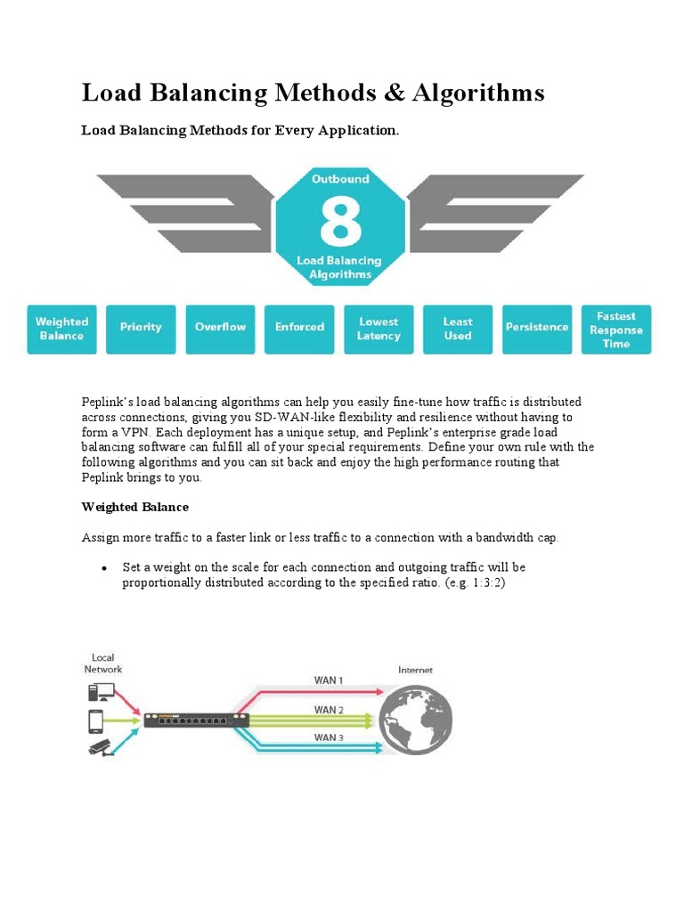 Peplink Algorithms | PDF | Load Balancing (Computing) | Routing