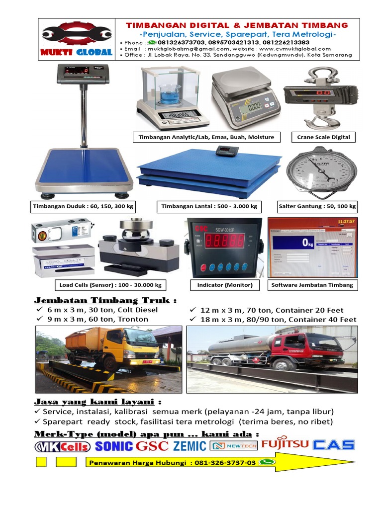 Jual dan Servis Timbangan Digital 24 Jam | PDF
