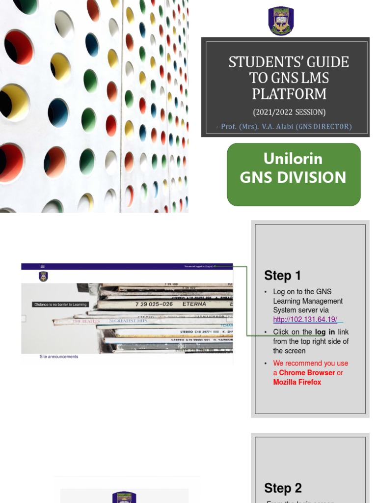 Students Guide To GNS LMS Platform 2023 | PDF | Login | Password