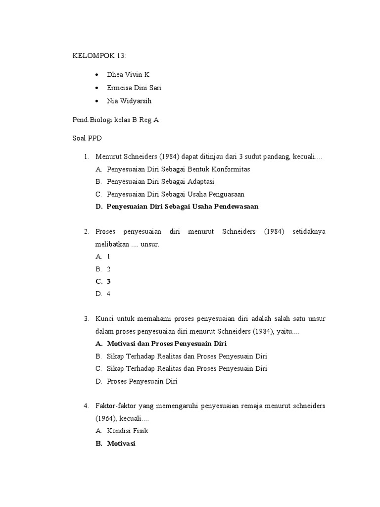 Soal PPD | PDF