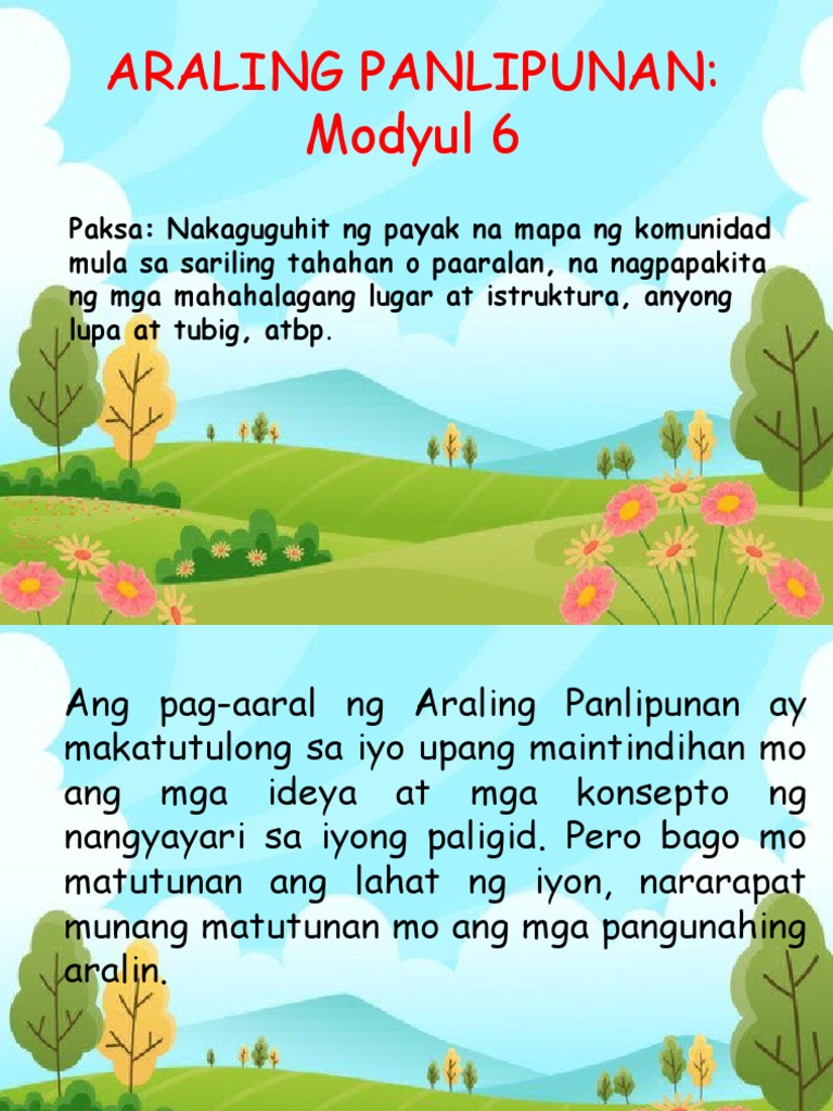 Q1 - ARPAN - MOD 6 - Nakaguguhit NG Payak Na Mapa NG Komunidad | PDF