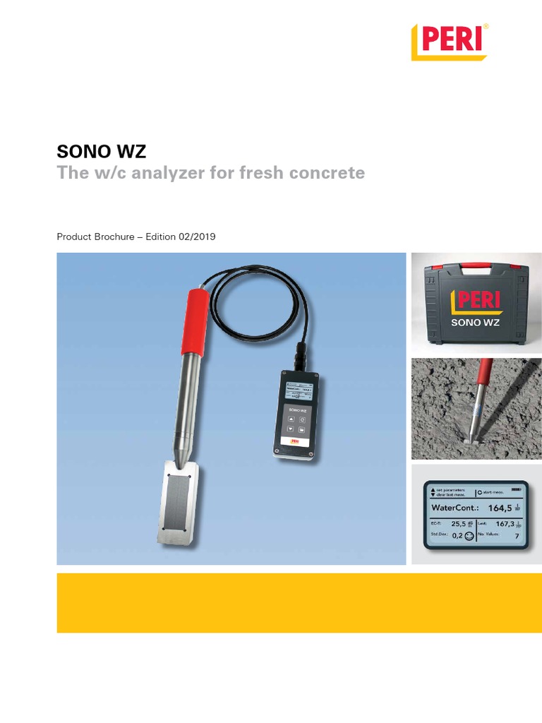 Sono WZ Concrete Sensor Product Brochure | PDF | Concrete | Cement