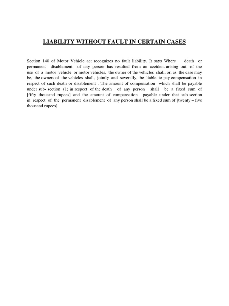 202004261306374089satish Law Liability Without Fault | PDF