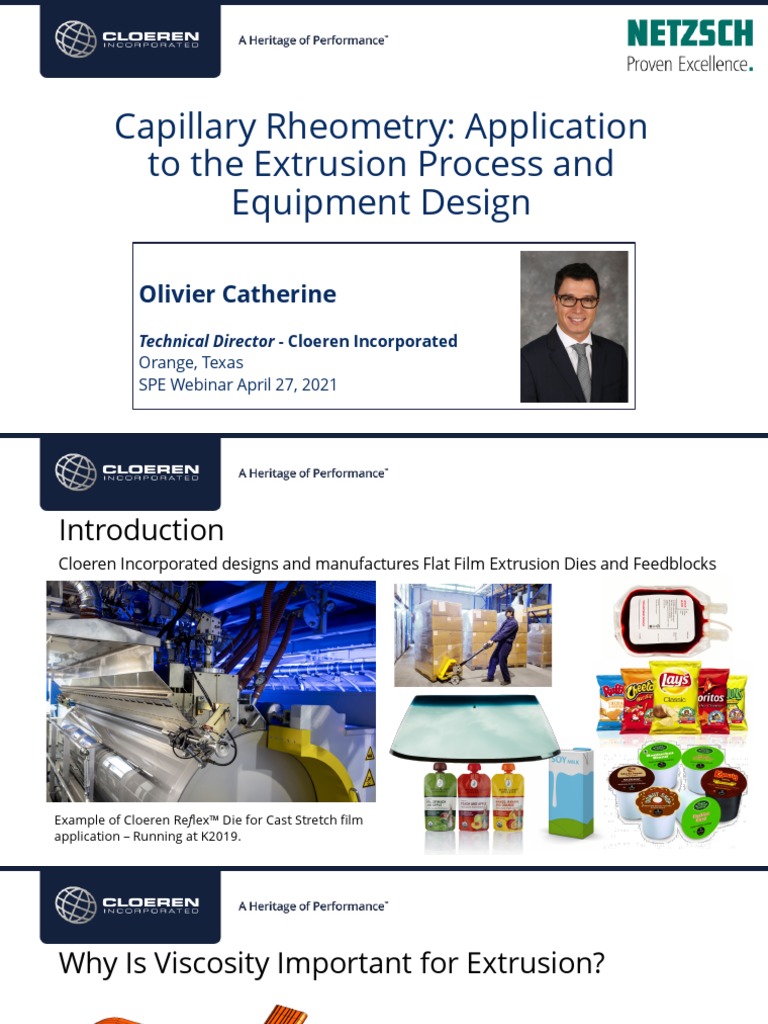 SPE Webinar Capillary Rheometry Catherine April 2021 | PDF | Shear ...