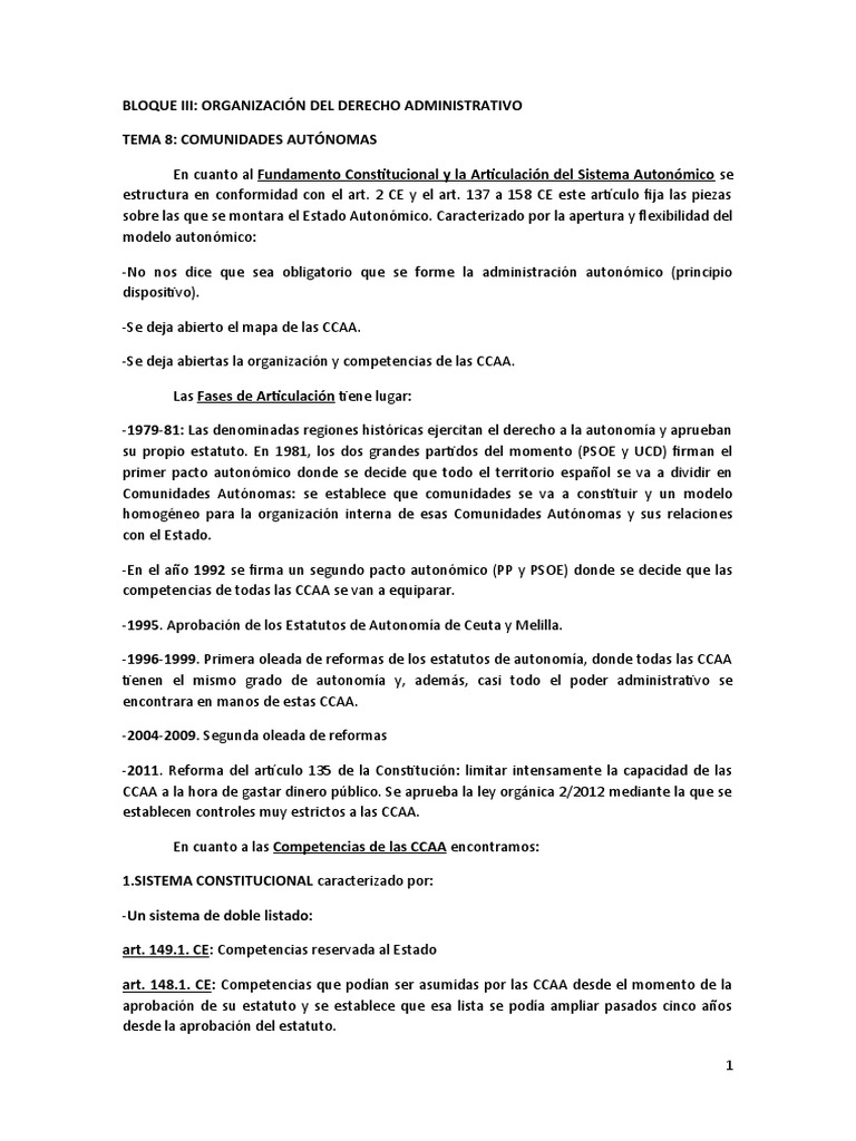 Bloque Iii, T 8 | PDF | Regulación | Estado (política)