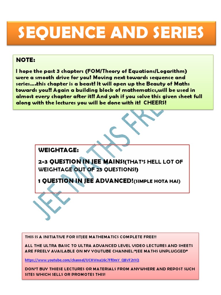 1.sequence and Series | Download Free PDF | Mathematics | Science
