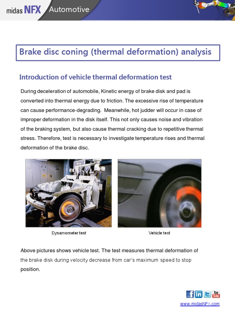 Brake Disc Thermal Deformation Analysis | PDF | Deformation ...